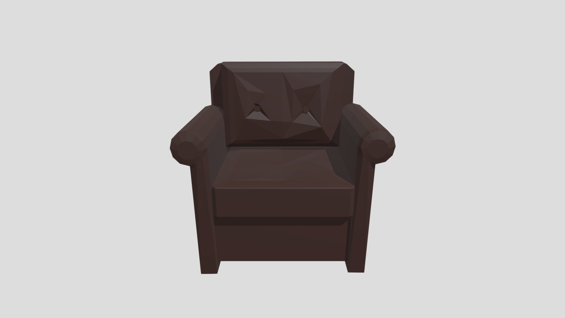 Stuffed Leather Chair - Download Free 3D model by tojiro [45d6978 ...
