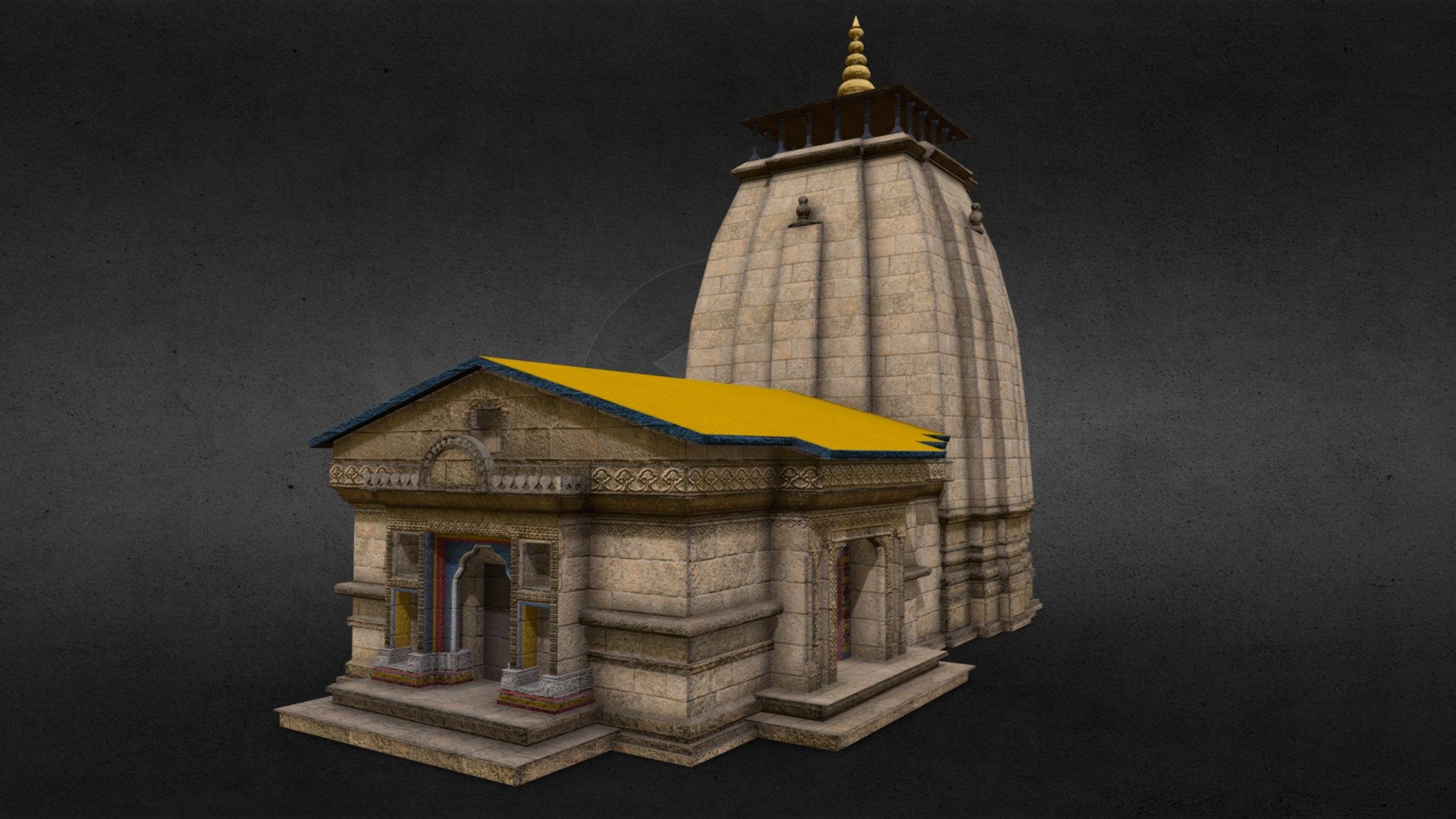 Kedarnath Temple - 3D model by Avishkar Kadam (@avishkarkadam) [45d7410 ...