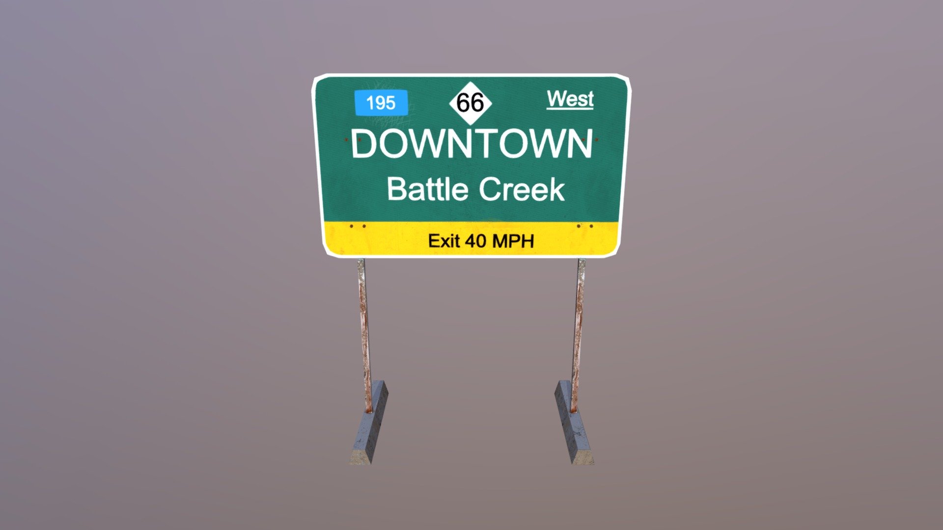 Road sign - Download Free 3D model by shevchukmaks [45d81eb] - Sketchfab
