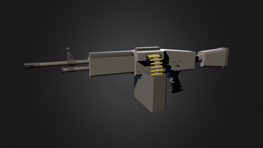 LMG (MK46) - 3D model by Leonardo (@dahkushb0zz) [45d9e7e] - Sketchfab