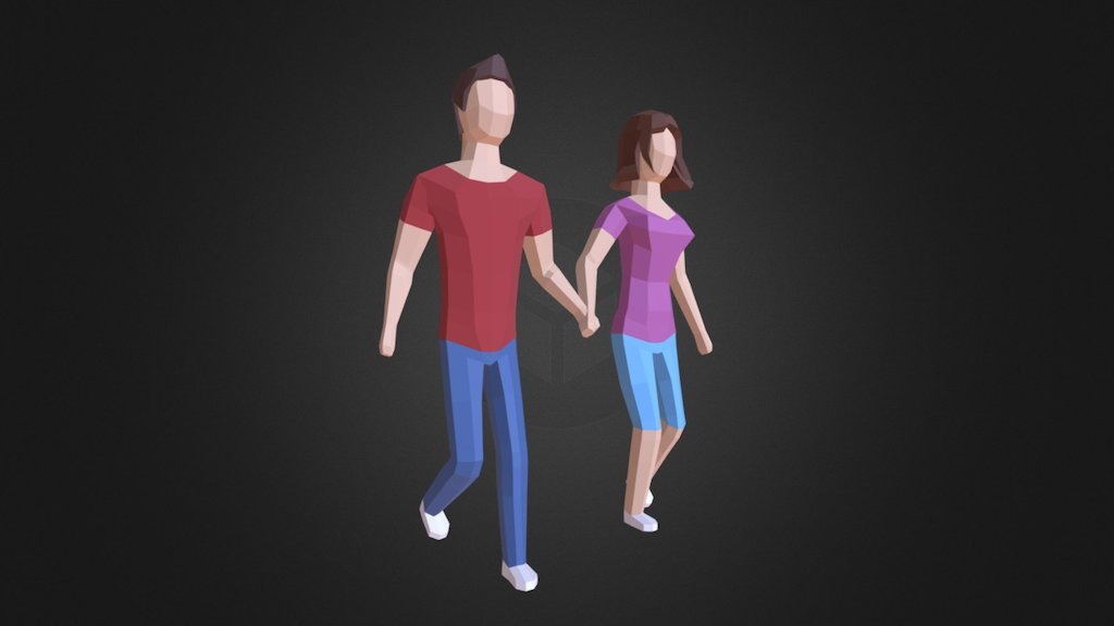 Couple - 3D model by artur91 [45df5a4] - Sketchfab