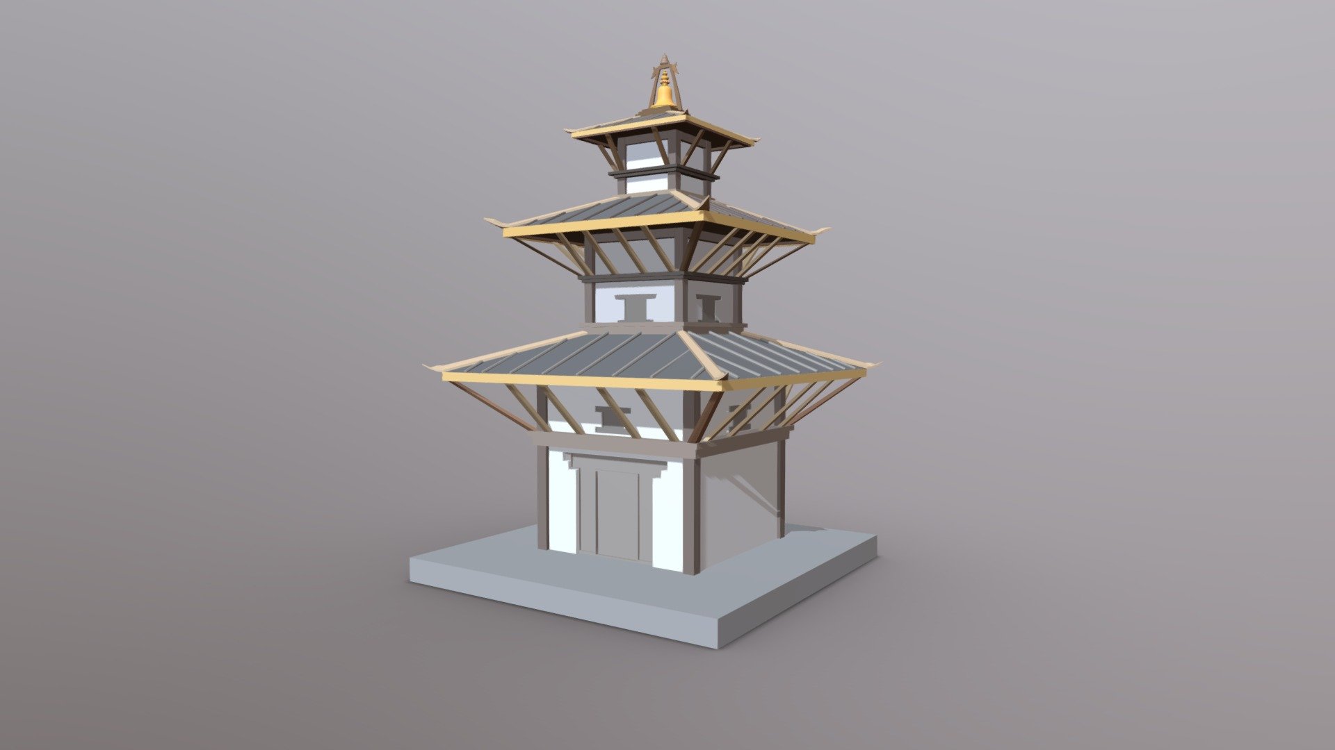 Muktinath Temple || Nepali Low poly Temple - 3D model by sudeepsingh ...