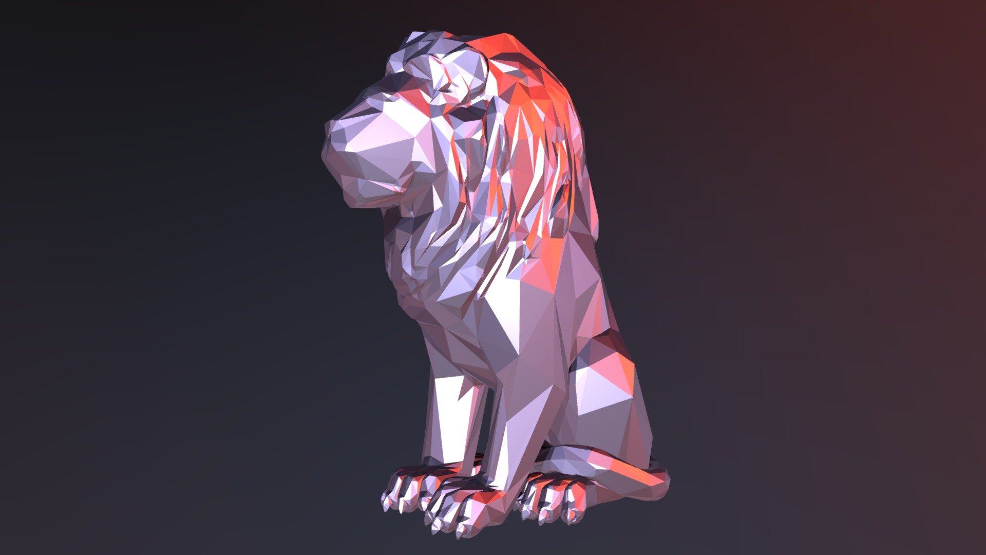 LION LOWPOLY - Buy Royalty Free 3D model by DTA DESIGN STUDIO ...
