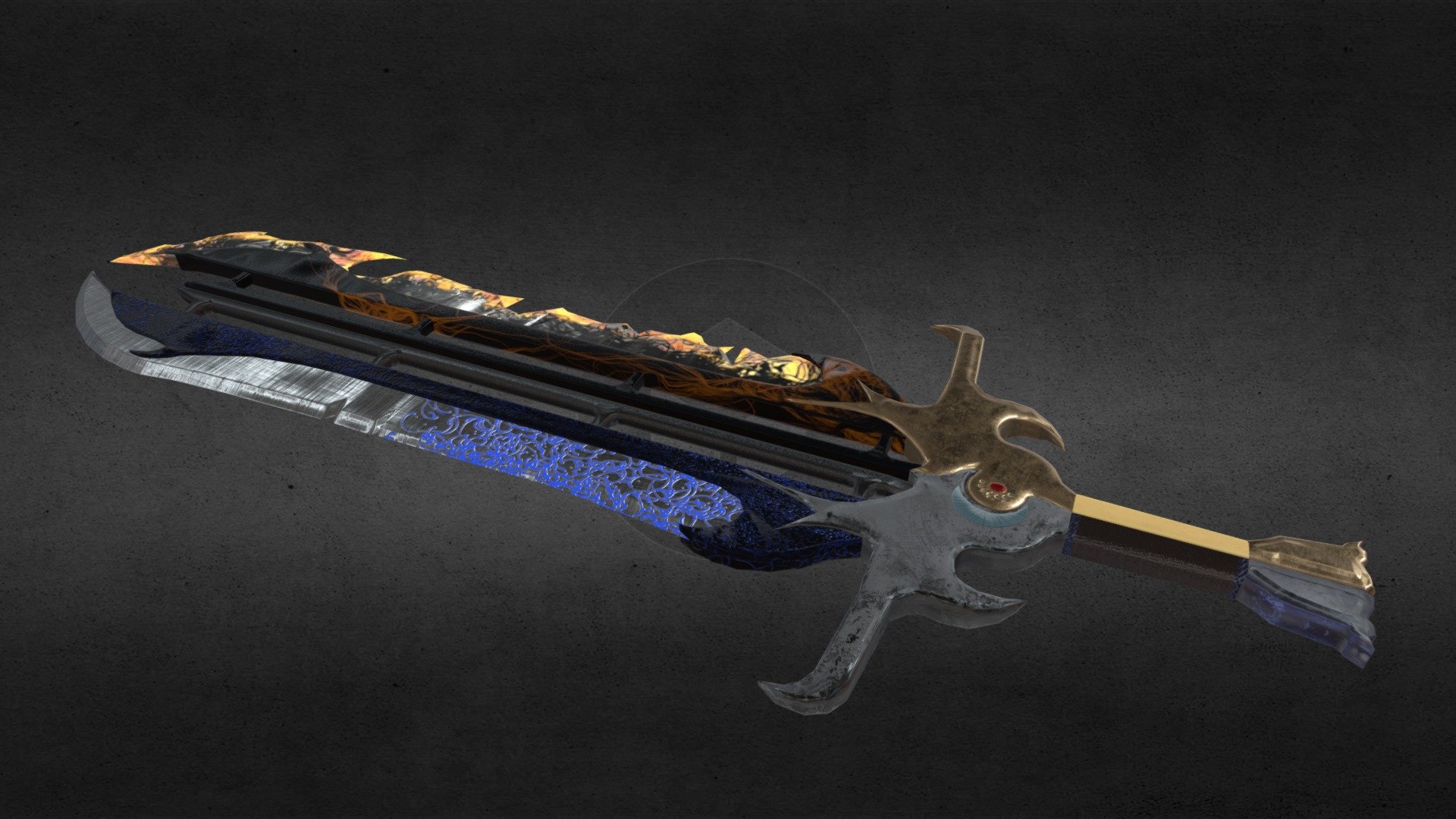 Twinned Swords - Download Free 3D model by s4306270 [45e8020] - Sketchfab