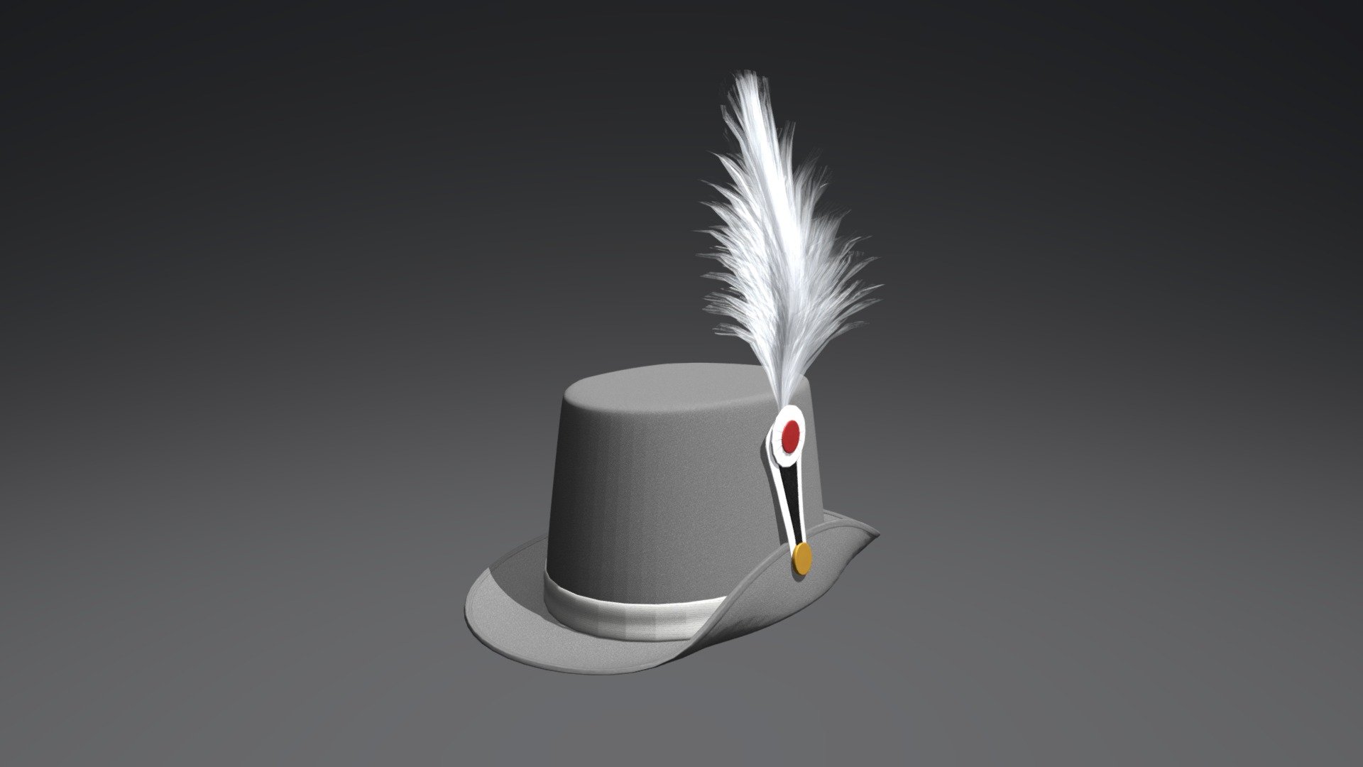 Horse Carriage Hat Grey (Feathered) - Buy Royalty Free 3D model by ...