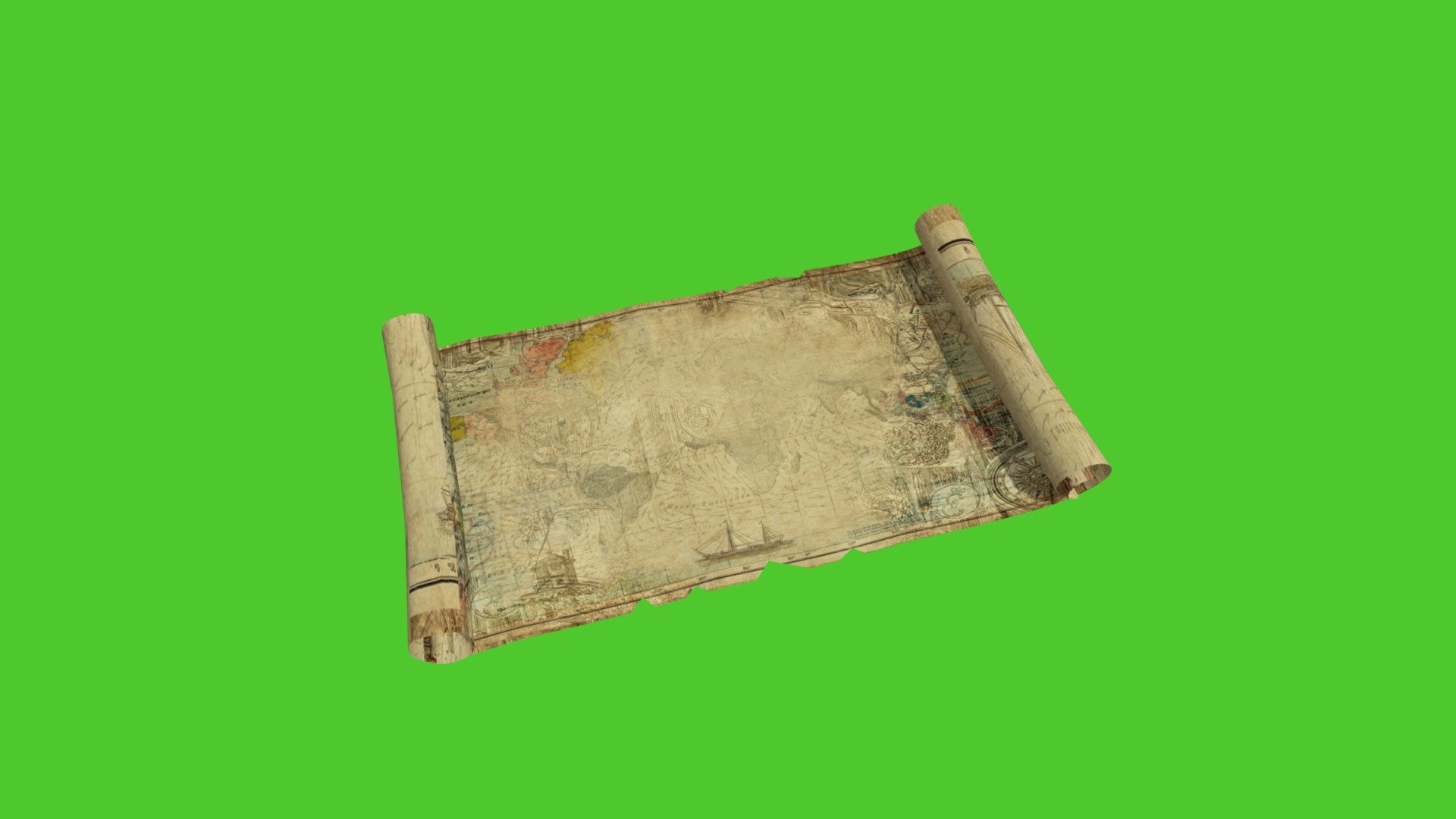 old_map_3d_model - Download Free 3D model by tech.service.allwe ...