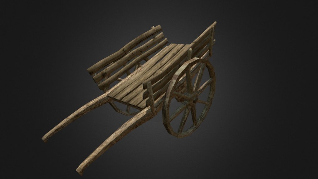 Wood Hand Cart - Download Free 3D model by EldersCrawler (@multidesign ...