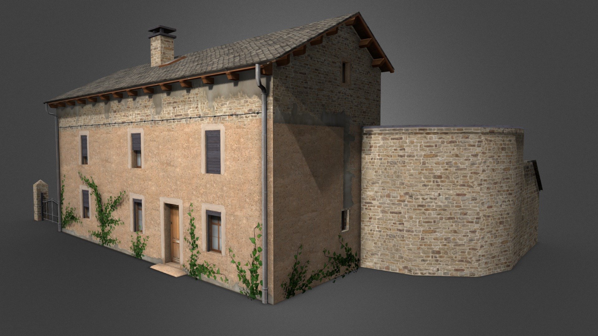 Low poly House, single texture - Download Free 3D model by Danylo Tyupa ...