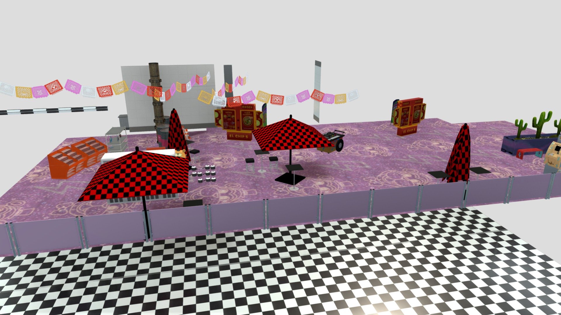 Fnaf Hw 2 El Chip's Wall and floor Assets - Download Free 3D model by ...