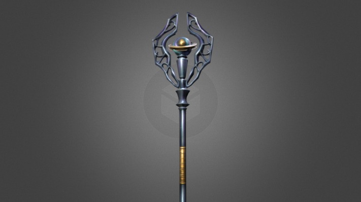 Staff 01 (Fantasy Weapon Pack Vol. 1) - 3D model by Agerathum [45fa94d ...