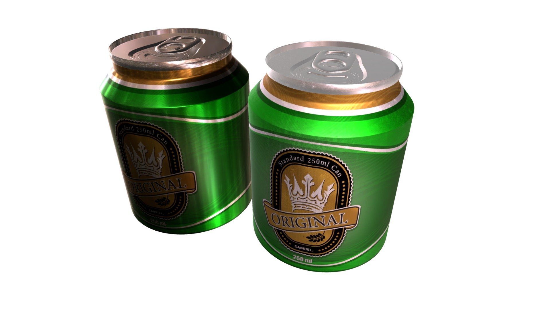 250 ml Standard Beverage Cans - Matte and Glossy - Buy Royalty Free 3D ...