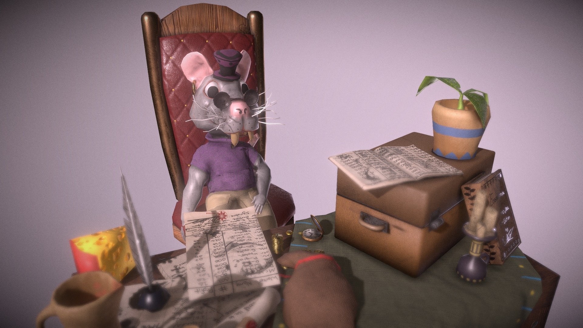 Mr. Squiggles the Merchant Rat - Buy Royalty Free 3D model by Friendly ...