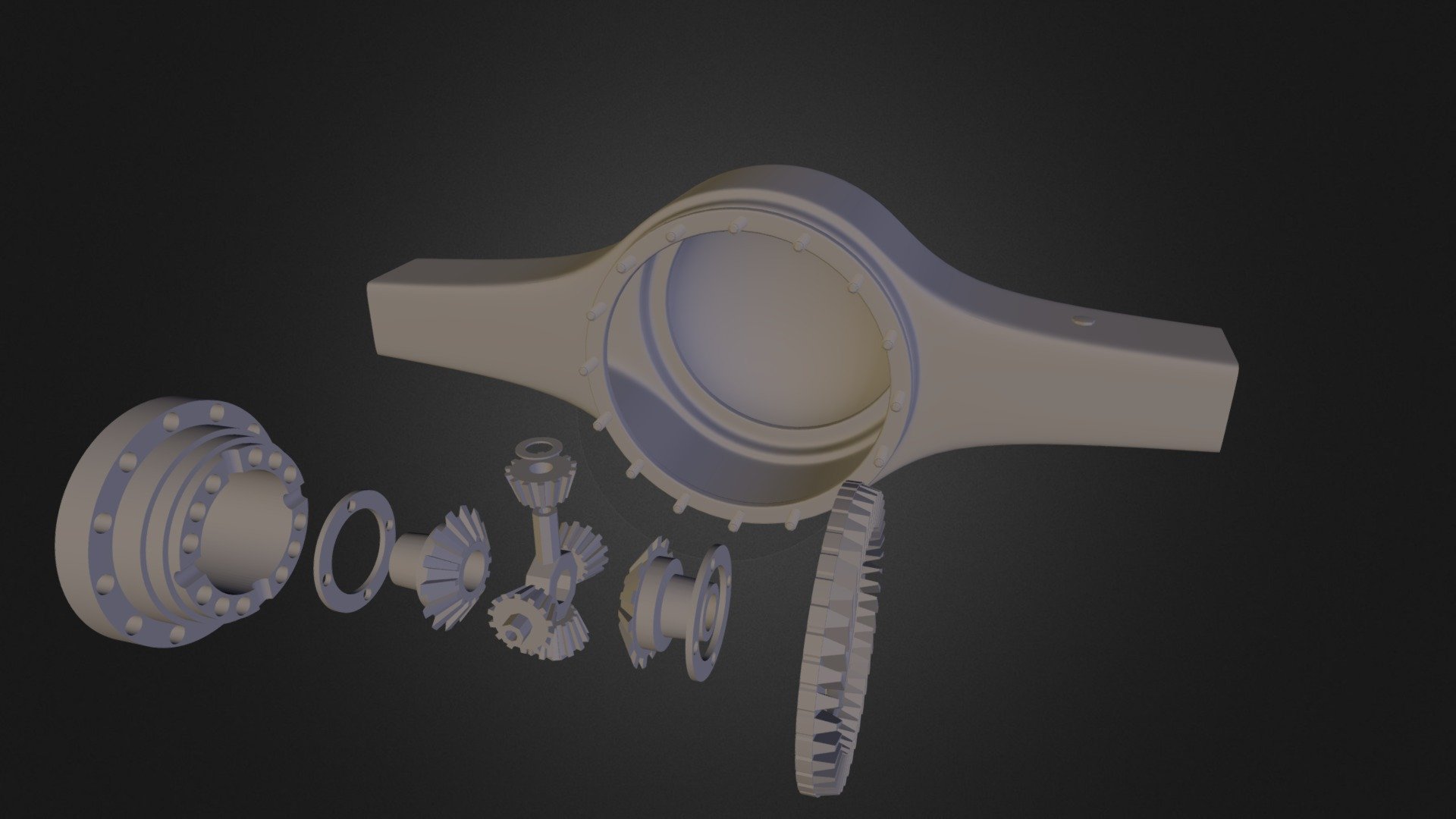 Differential Gears - 3D model by creativecontrol [45pxiCY] - Sketchfab