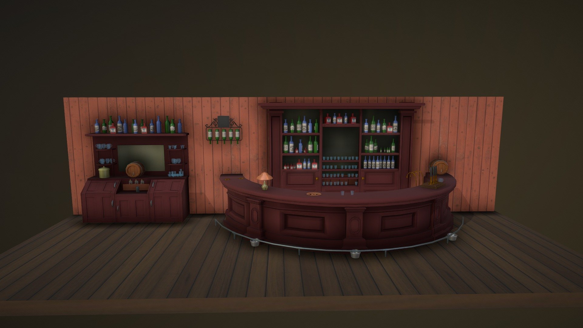 Day 2. Bar - Download Free 3D model by Olyona Kuznetsova (@olyona ...