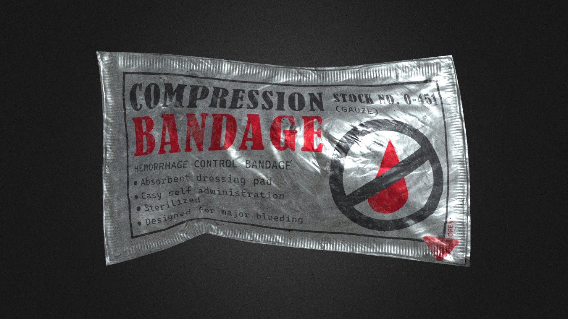 Medical bandage package game ready prop - Buy Royalty Free 3D model by ...