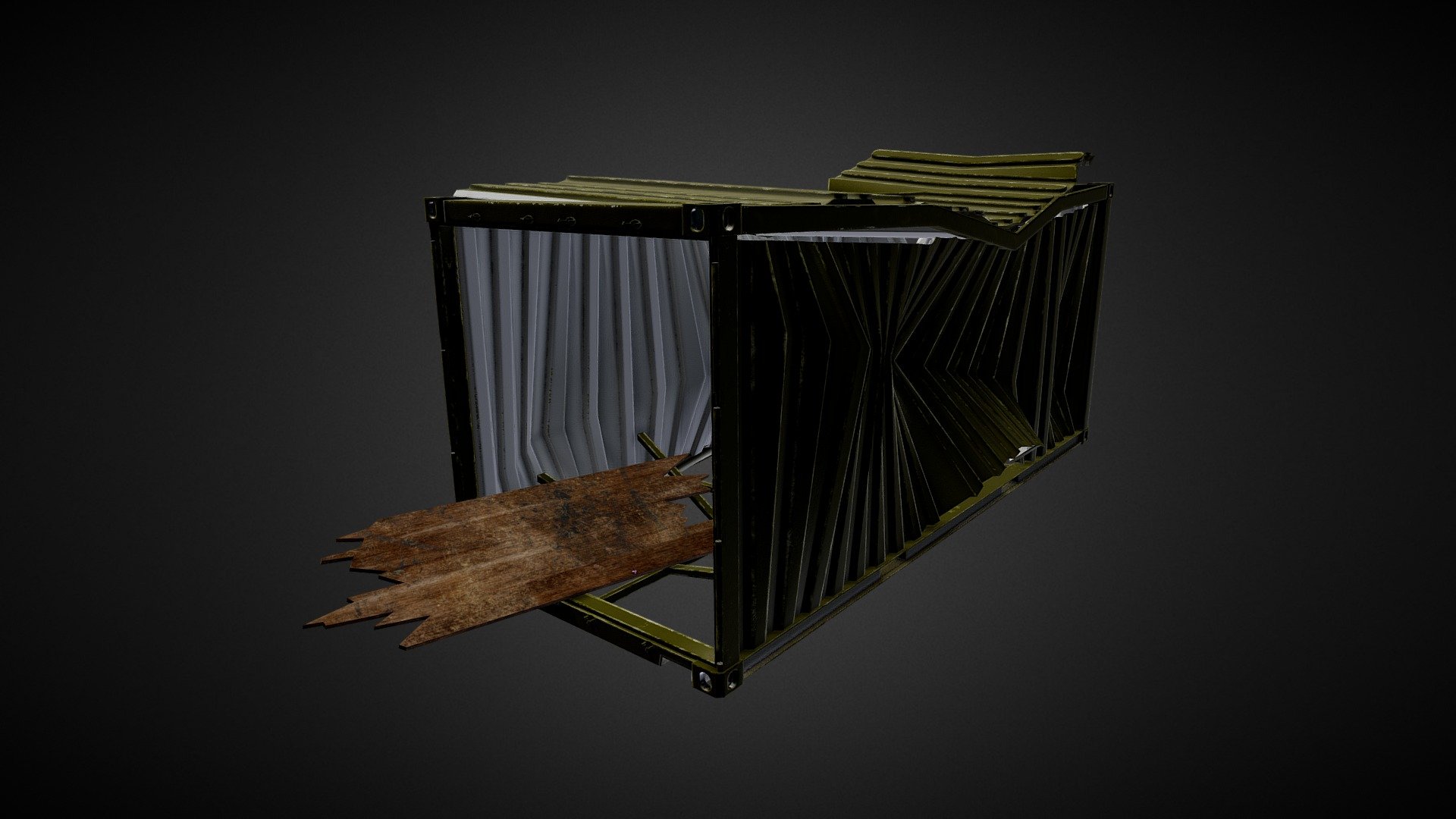 Shipping Container Open Damaged - 3D model by Drakeling Labs ...