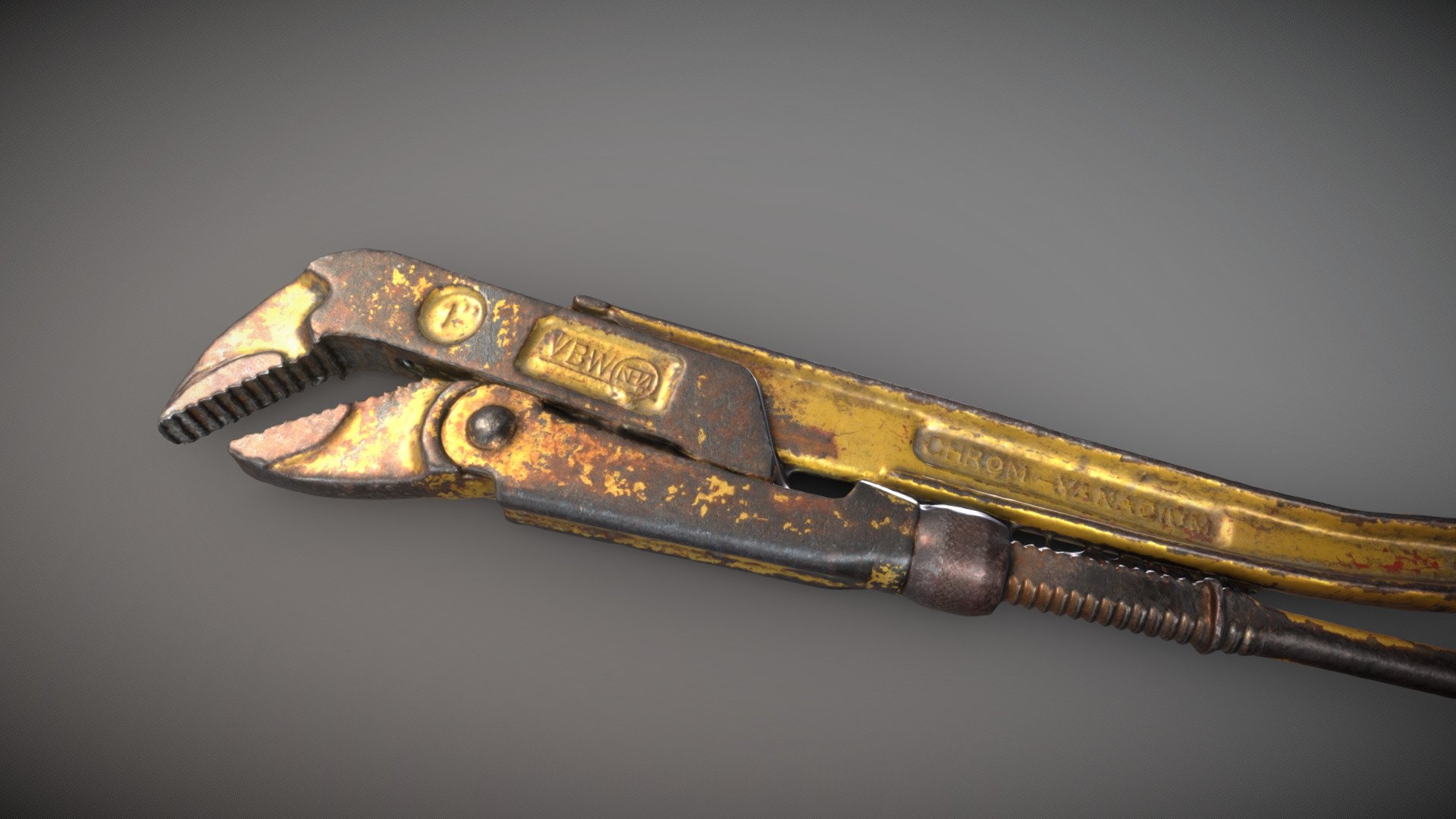 Rusty Pipe Wrench | 4K Texture - Buy Royalty Free 3D model by ...