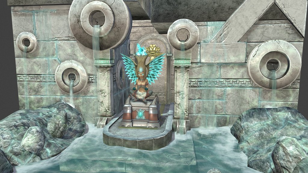 Water Temple Scene - 3D model by lazaro_diaz [460be38] - Sketchfab
