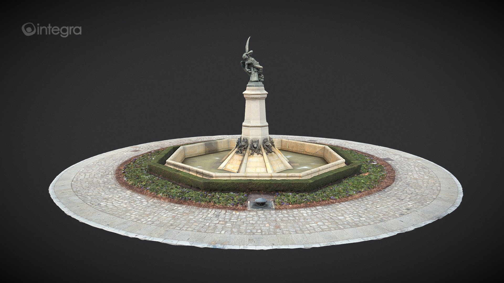 Fuente del Ángel Caido, Parque del Retiro - 3D model by Integra ...