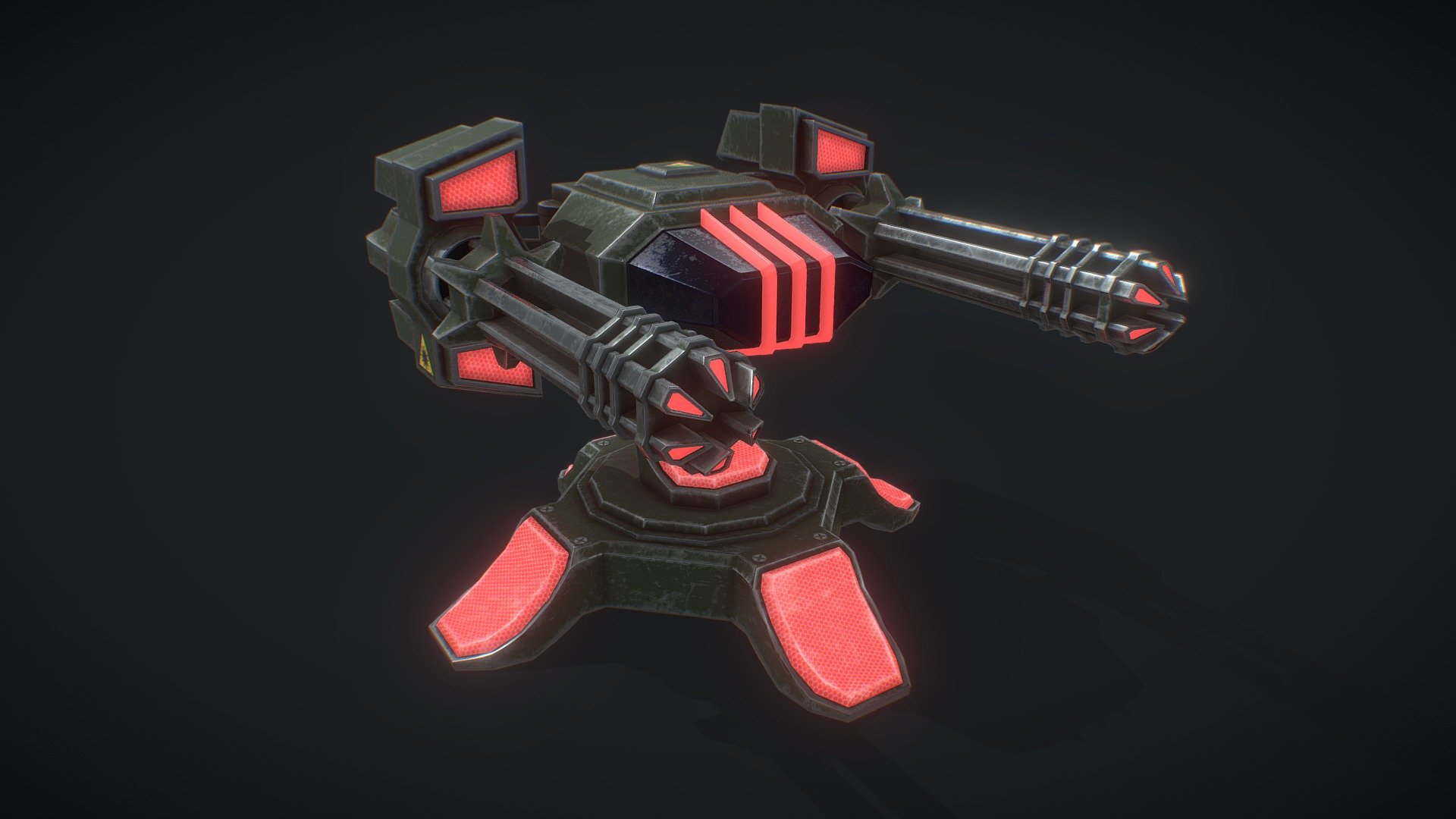 Laser turret lowpoly - 3D model by Sir Erdees (@sirerdees) [46102ad ...