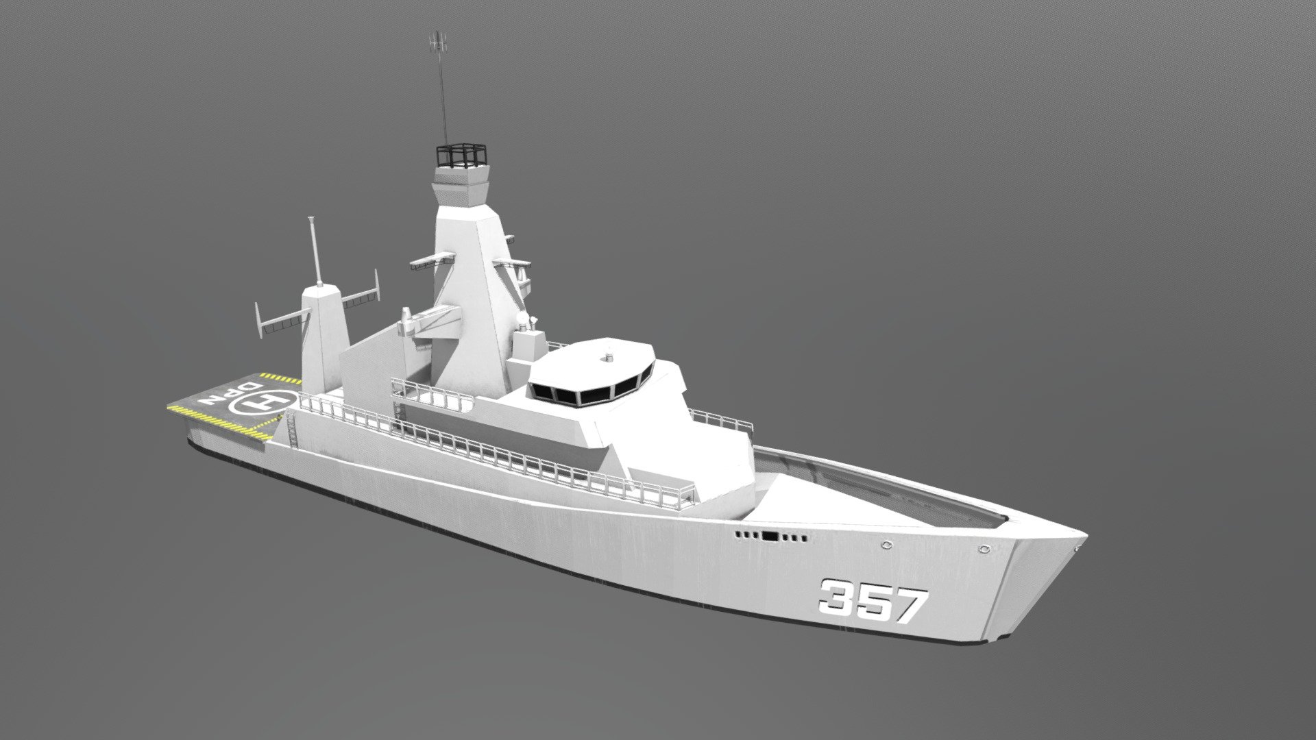 KRI-357 Indonesia Warship - 3D model by dewag [4611ac6] - Sketchfab