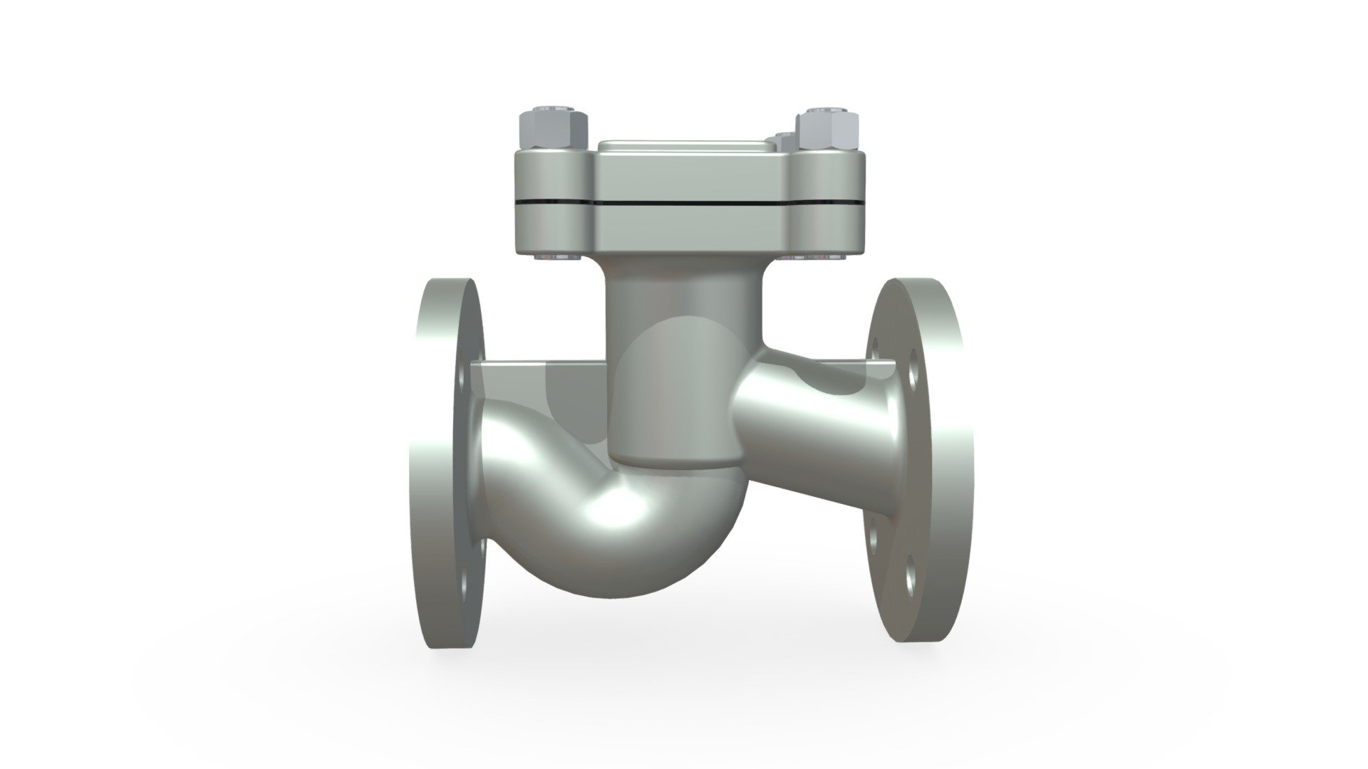 DIN-EN Flanged Lift Type Check Valve- - Download Free 3D model by Freek ...