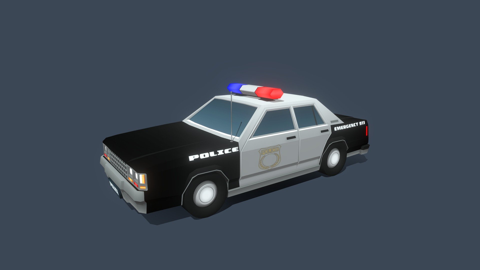 Stylized low poly police car - 3D model by reizer [4615511] - Sketchfab