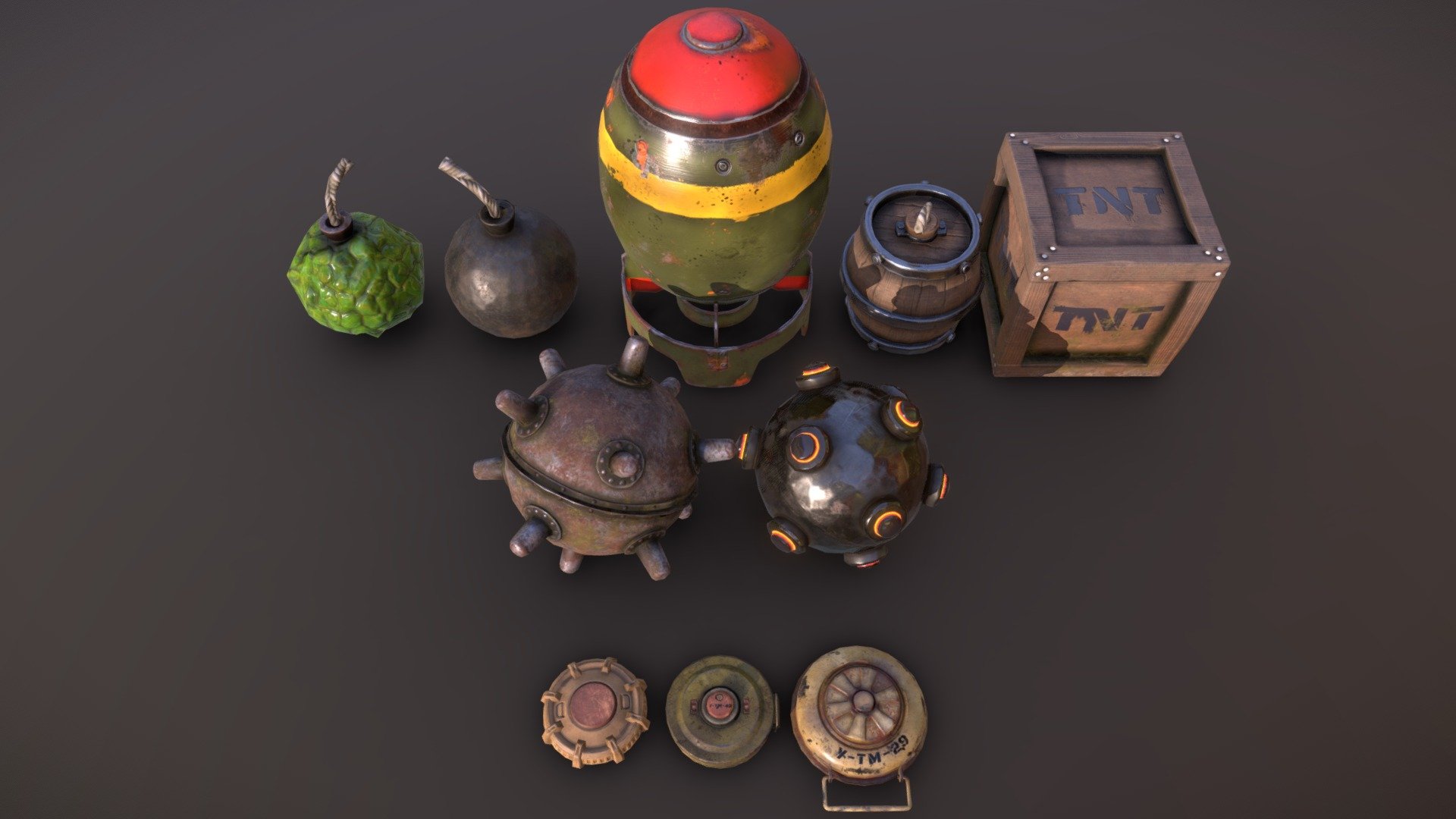 Bomb Pack - Buy Royalty Free 3D model by Andrey Gulev (@andrewgulev ...