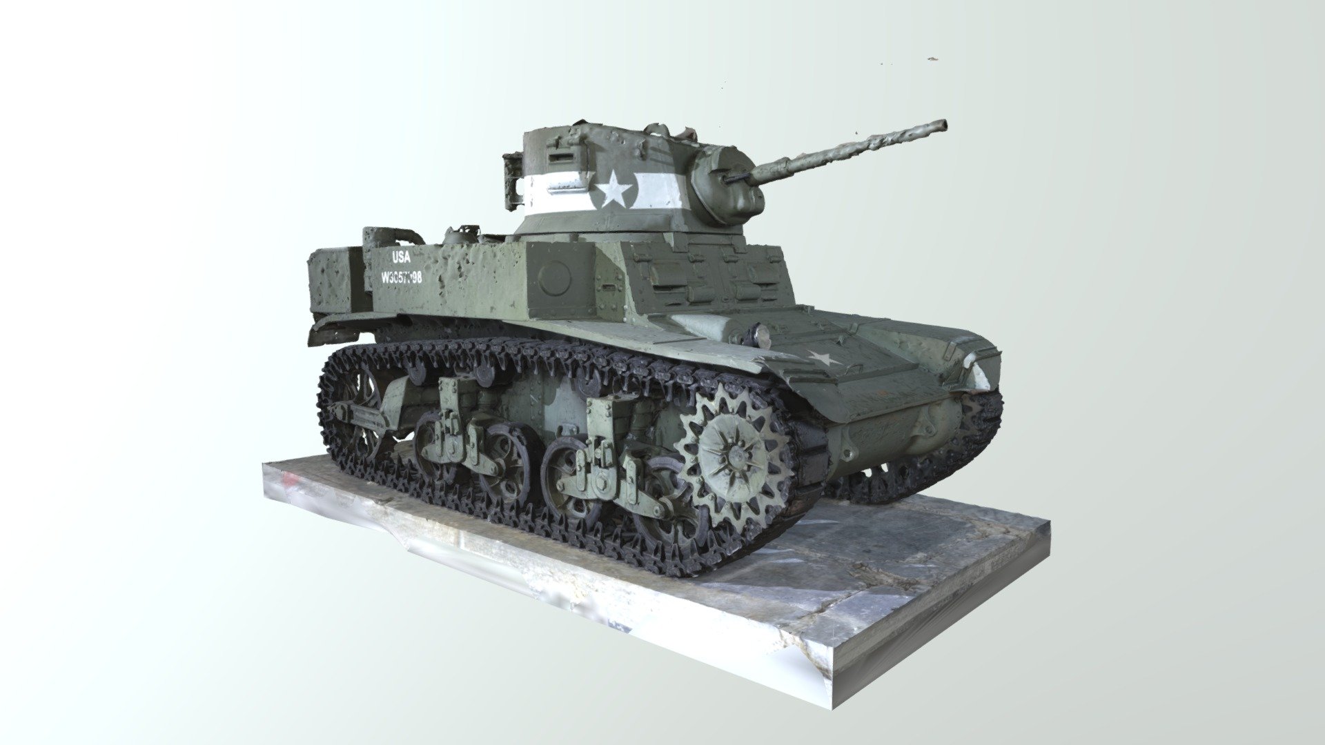 Tank M3A1 Stuart skan test - 3D model by ton14.tarazanov [461cca9 ...