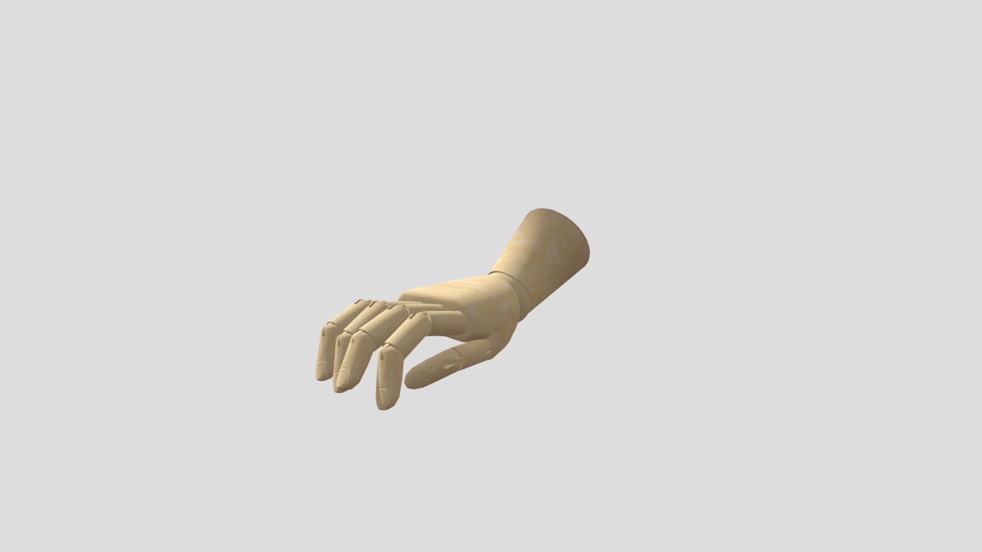 Rigged wooden puppet hand - Download Free 3D model by Liam Van de ...