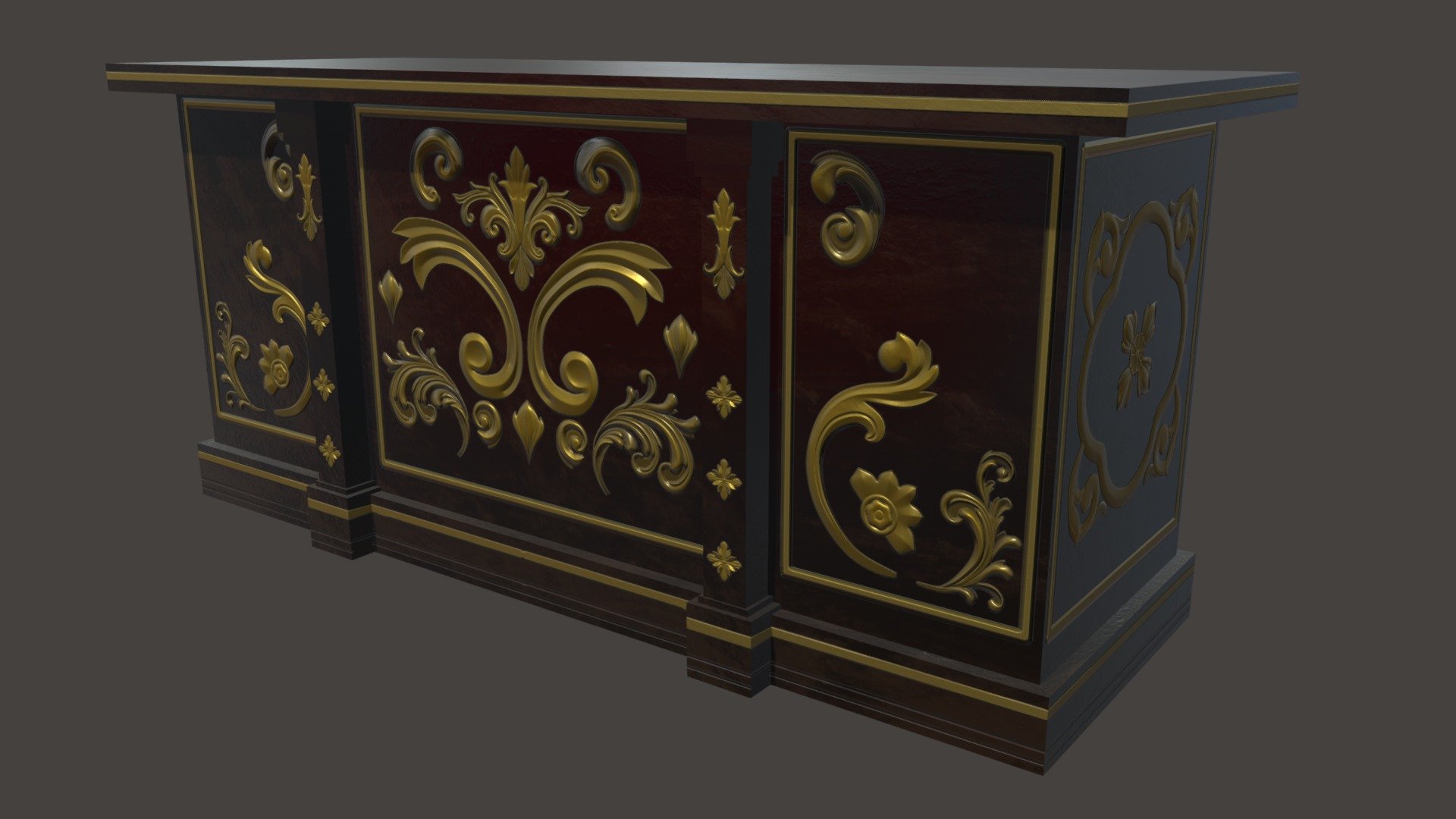 Fancy Office Desk - 3D model by Blue Pixel (@kendrickmendoza.art ...