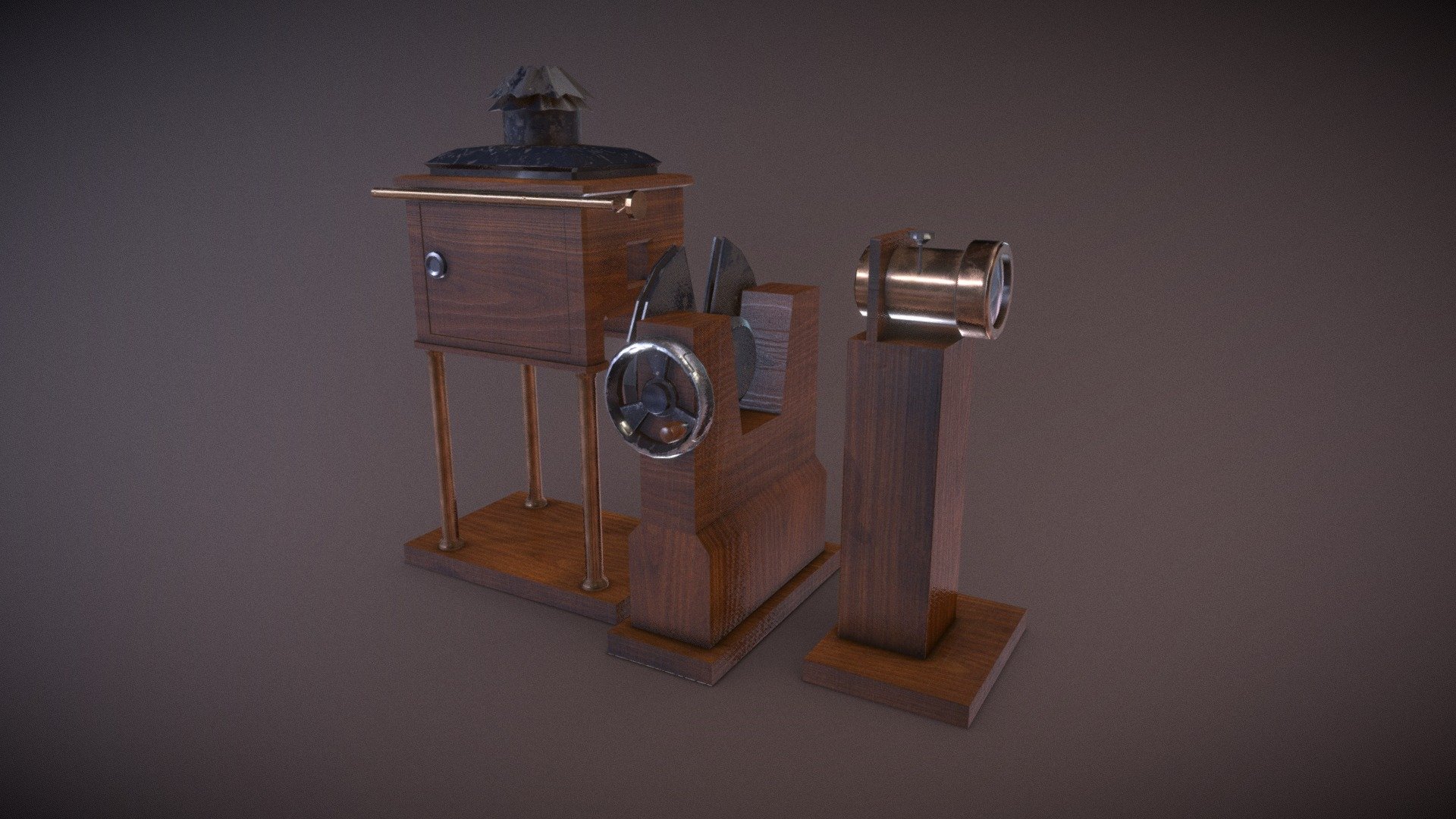 Vintage Victorian Zoopraxiscope (projector). - 3D model by MediaCity ...