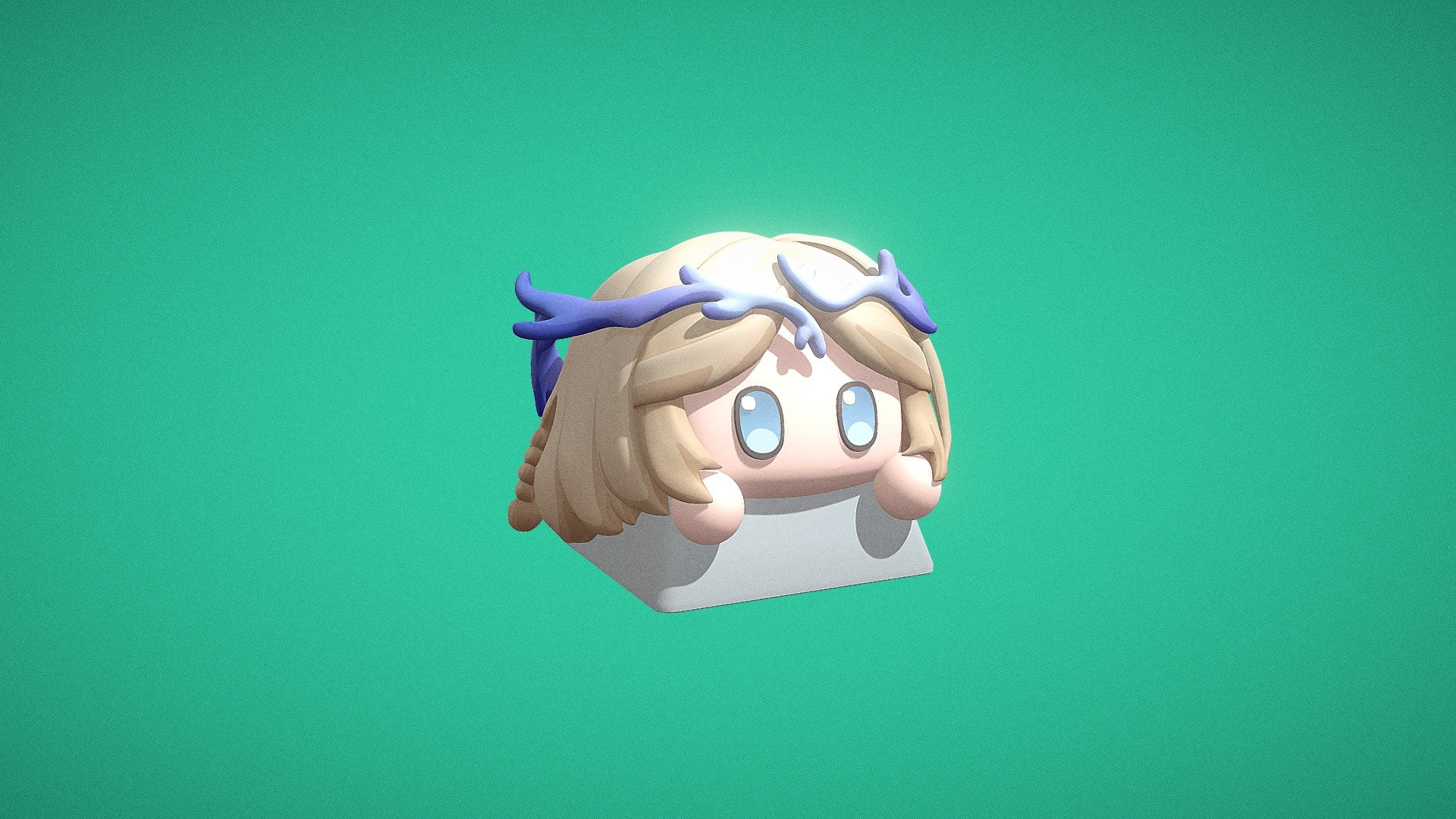 3D Printable Cartethyia Keycap - Wuthering Waves - 3D model by ...
