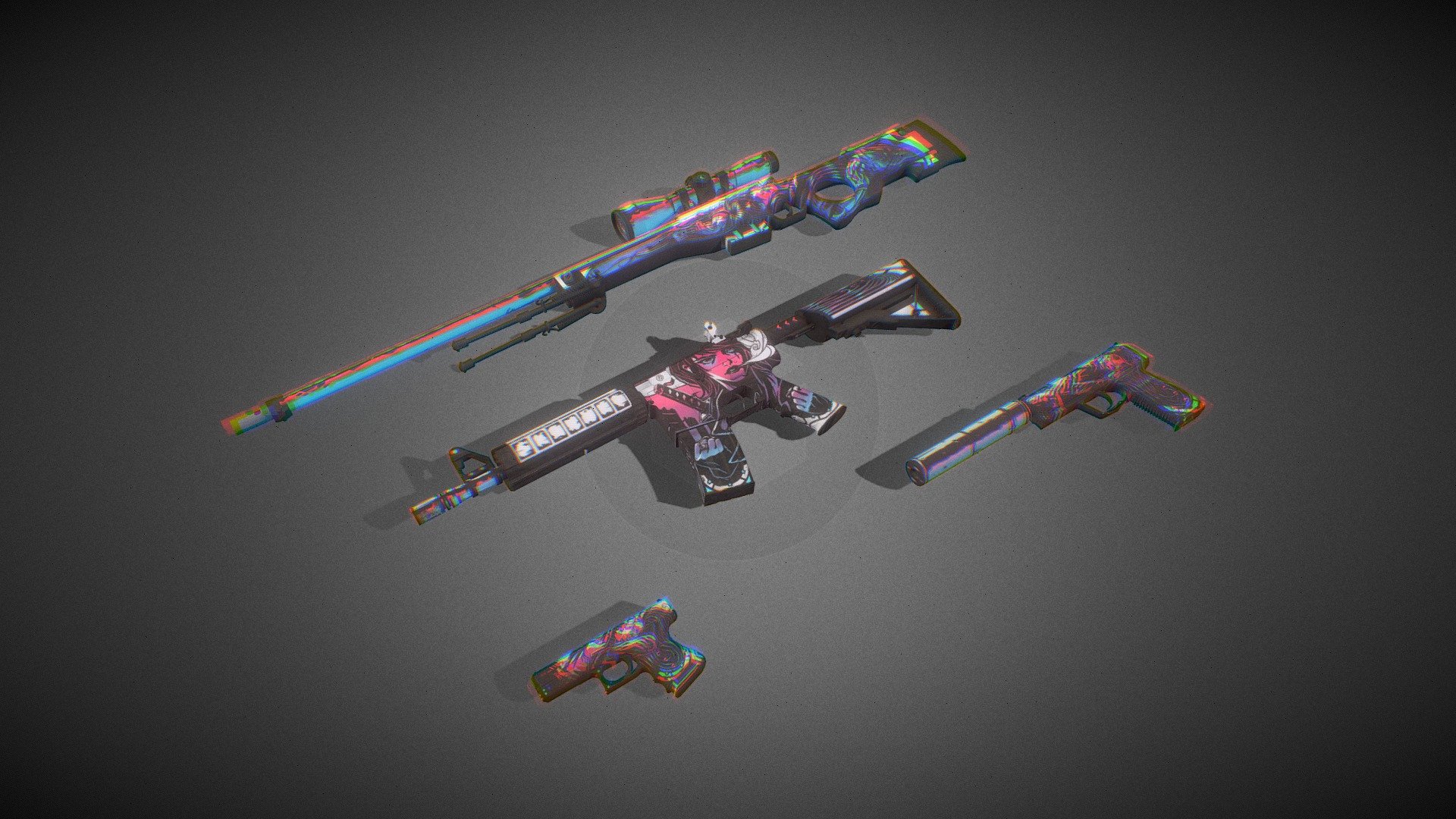 CS:GO / CS2 Neo-Noir Collection - Buy Royalty Free 3D model by KalashCG (@amjadkalash2000 ...