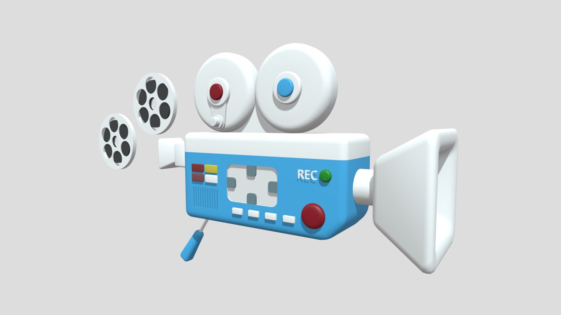 Cartoon Movie Camera - Buy Royalty Free 3D model by Philip Storm ...