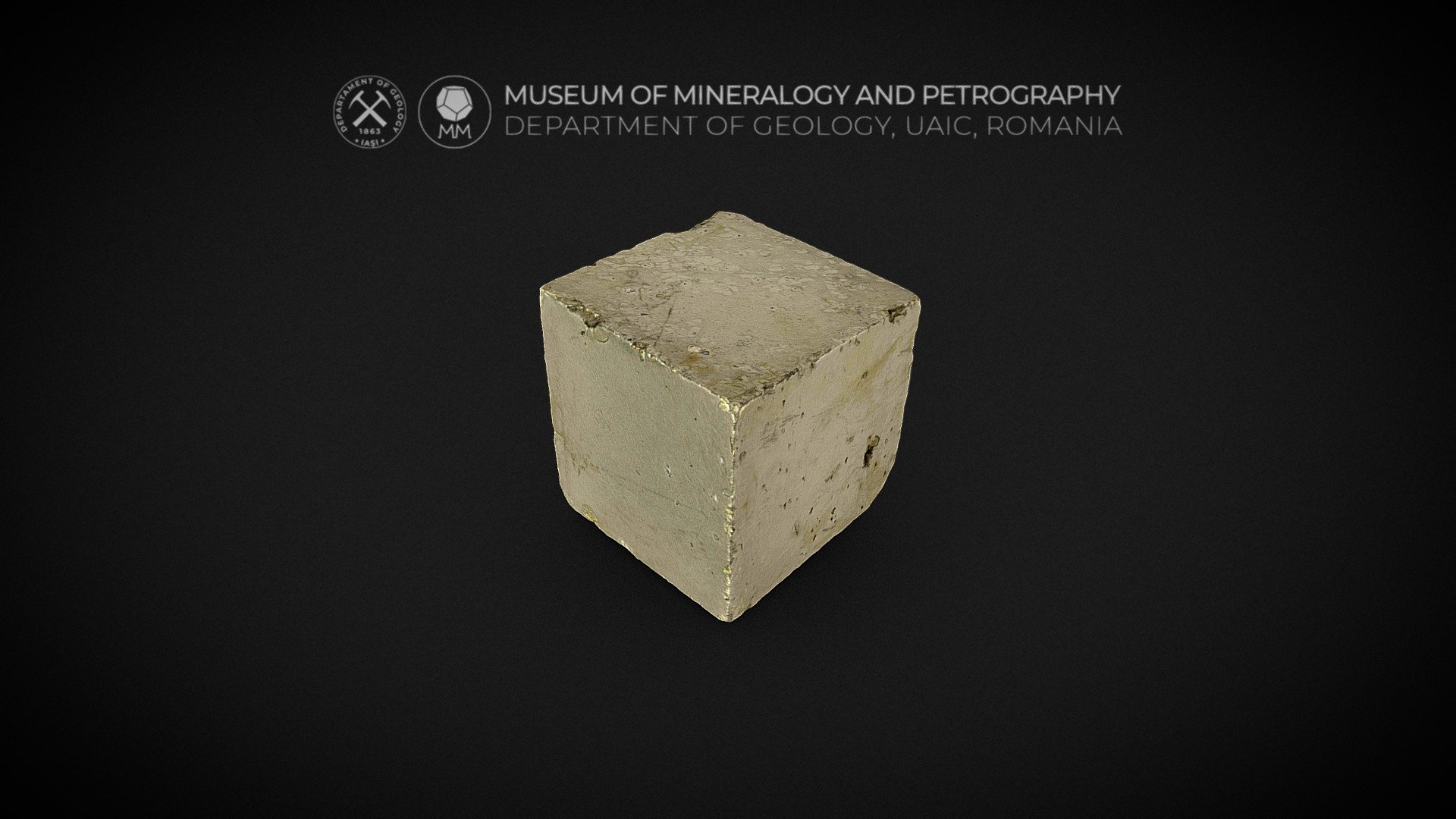 Large cubic Pyrite crystal - 3D model by Museum of Mineralogy and ...