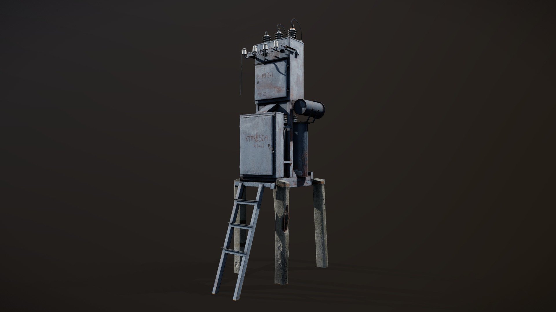 Soviet electrical transformer substation - 3D model by Vadim Moraru ...