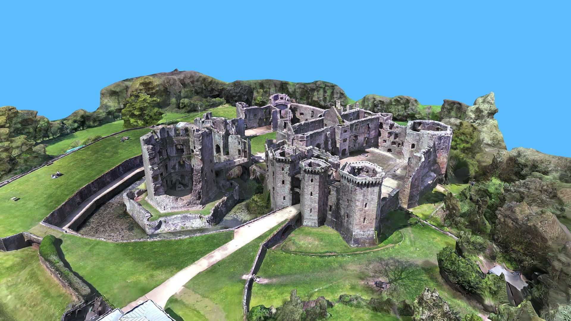 Raglan Castle, Wales - Buy Royalty Free 3D model by LibanCiel [462c6ab ...