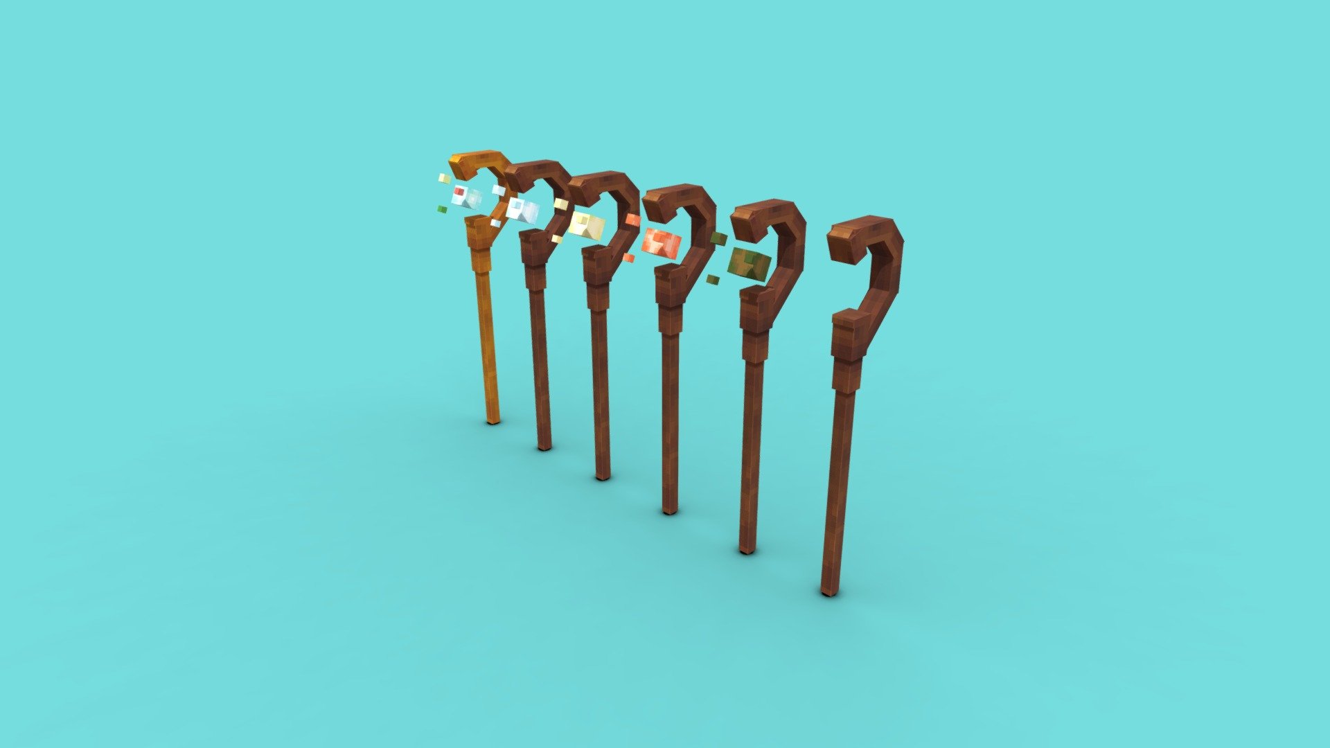 Set of Wizard Staves - 3D model by Manning Design (@manningdesign) [4633d39] - Sketchfab