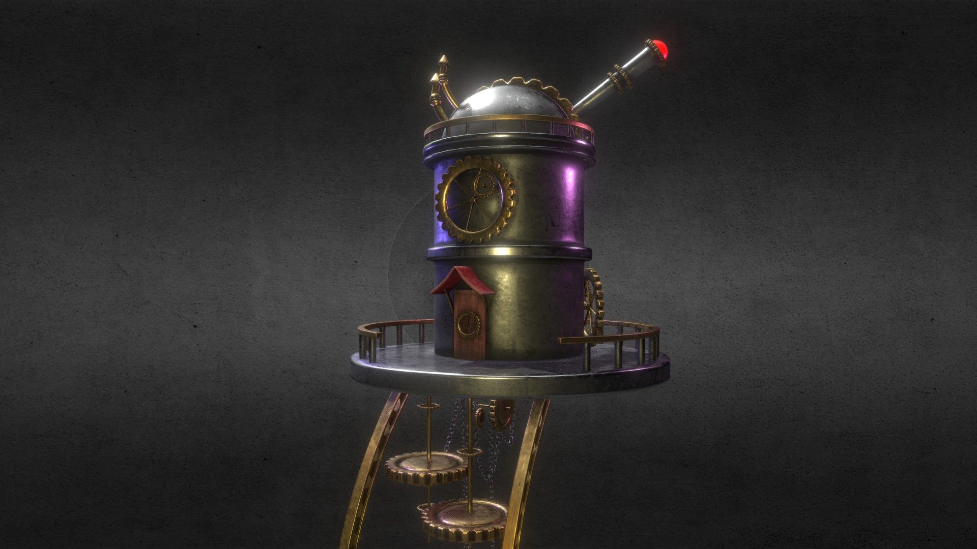 Steampunk architecture - 3D model by Melancholi [4637830] - Sketchfab