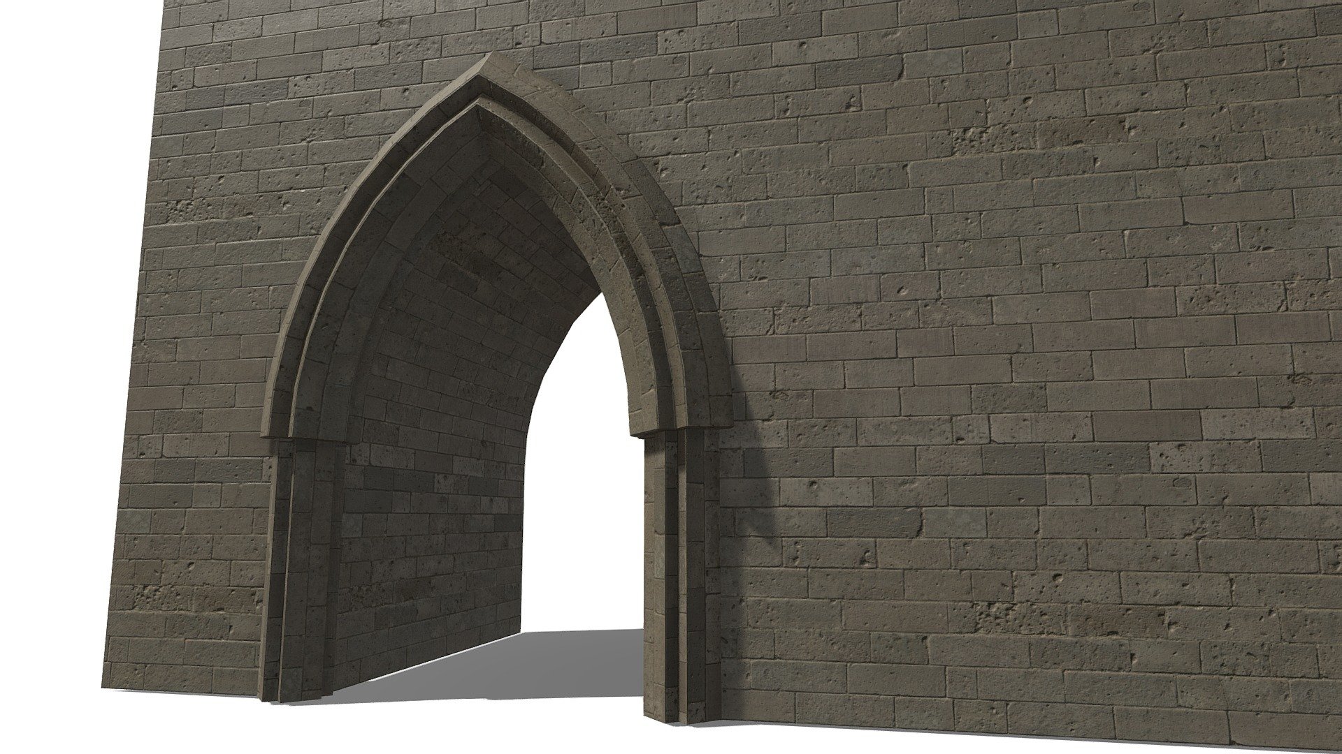 Doorway : Stone Pointed / Ogival / Gothic Arch - Buy Royalty Free 3D ...