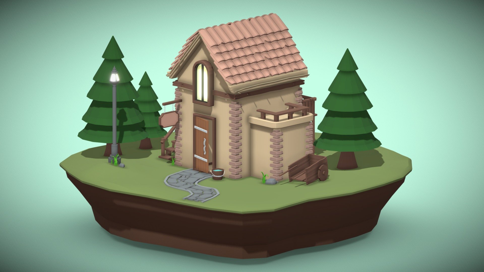 Low Poly Forest House - Download Free 3D model by SergioCampos99 ...
