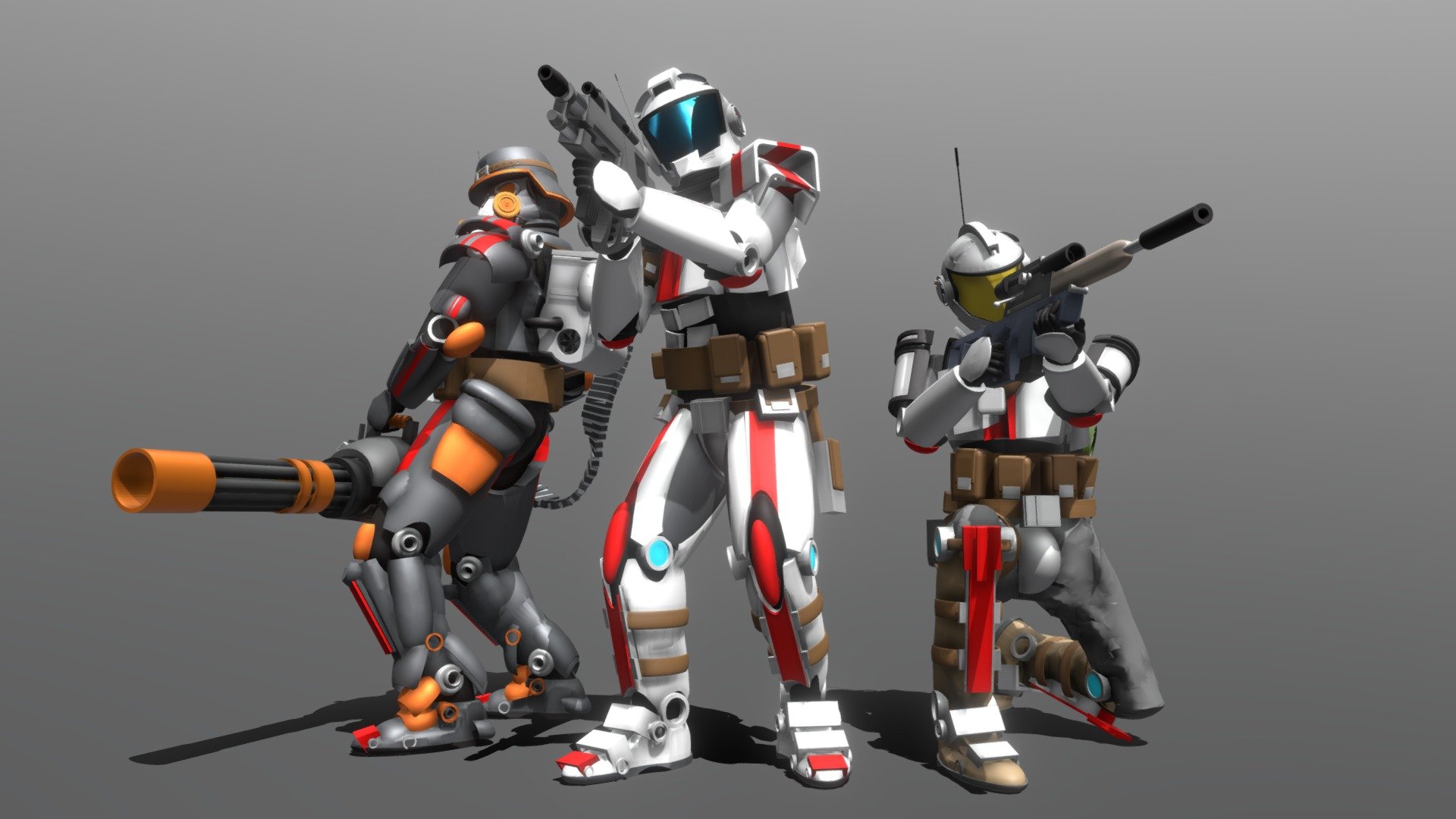 Spacial exploration Squad - 3D model by El_Andrew [463b3f1] - Sketchfab