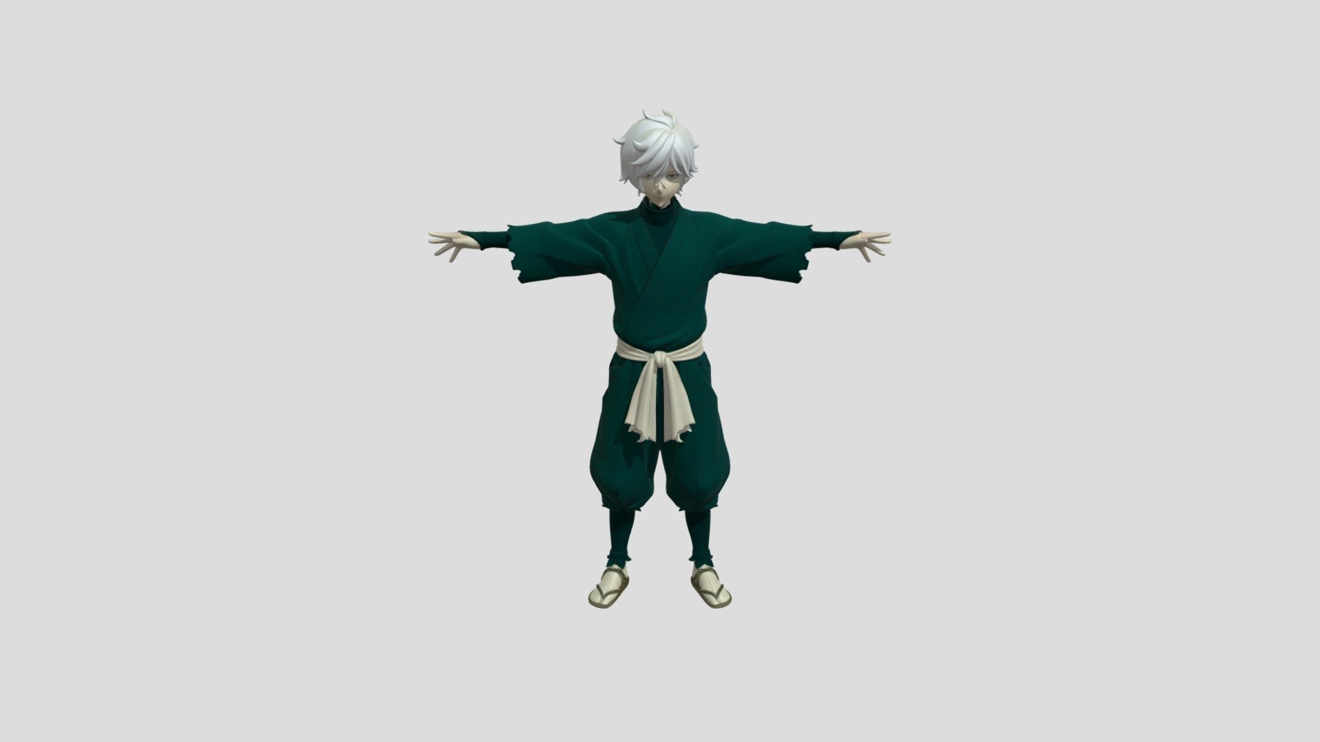Emerald Monk in T Pose - Download Free 3D model by kirill.samcro ...