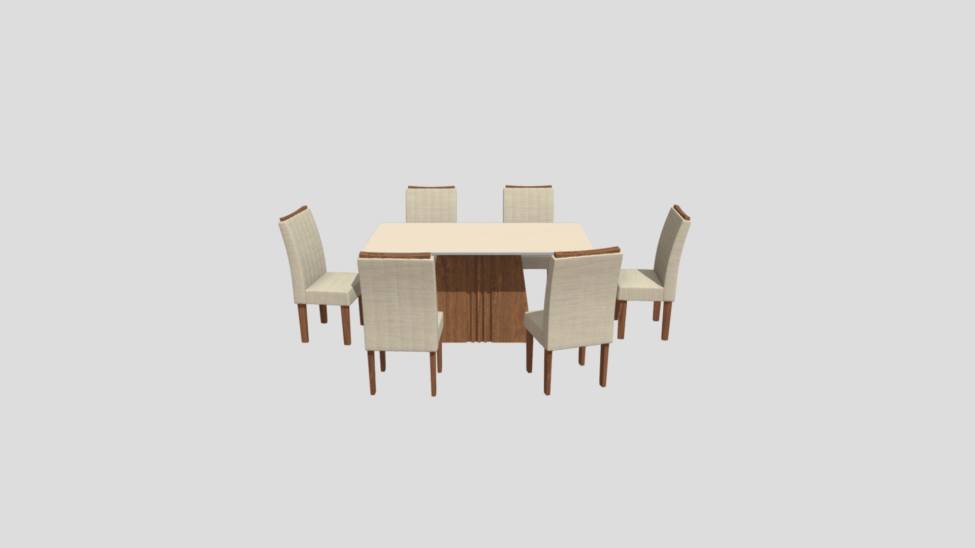 Dining table & Set 6 Chairs - 3D model by Artistar3D [463cf6c] - Sketchfab