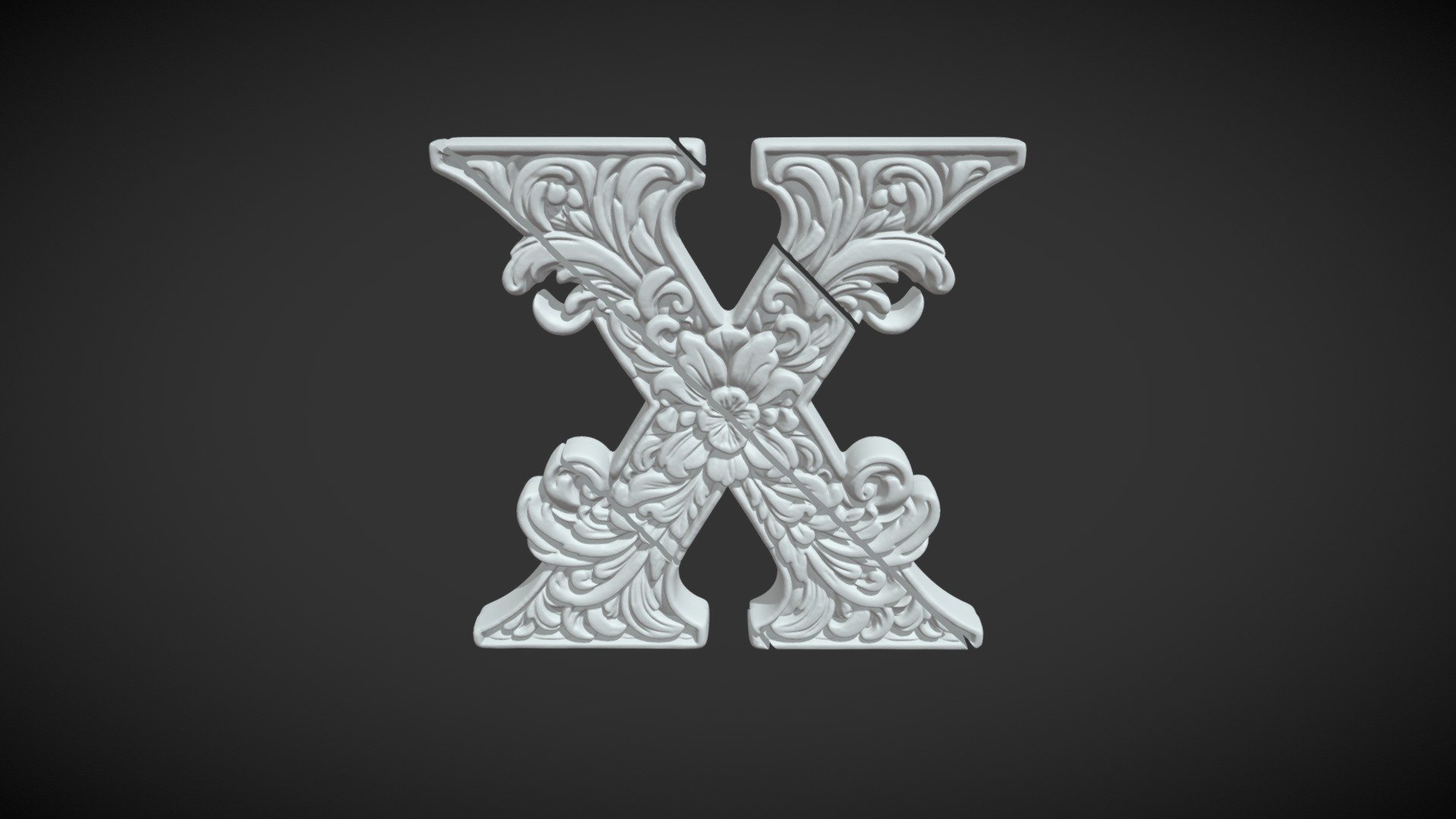 Letter X Pendant - Buy Royalty Free 3D model by game-assets85 (@game ...