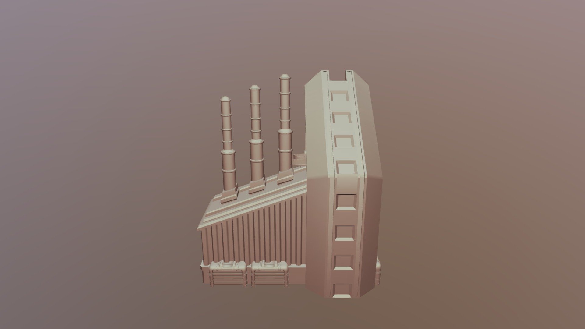 Sci-Fi Factory Compound - 3D model by greenviperhd [4645426] - Sketchfab