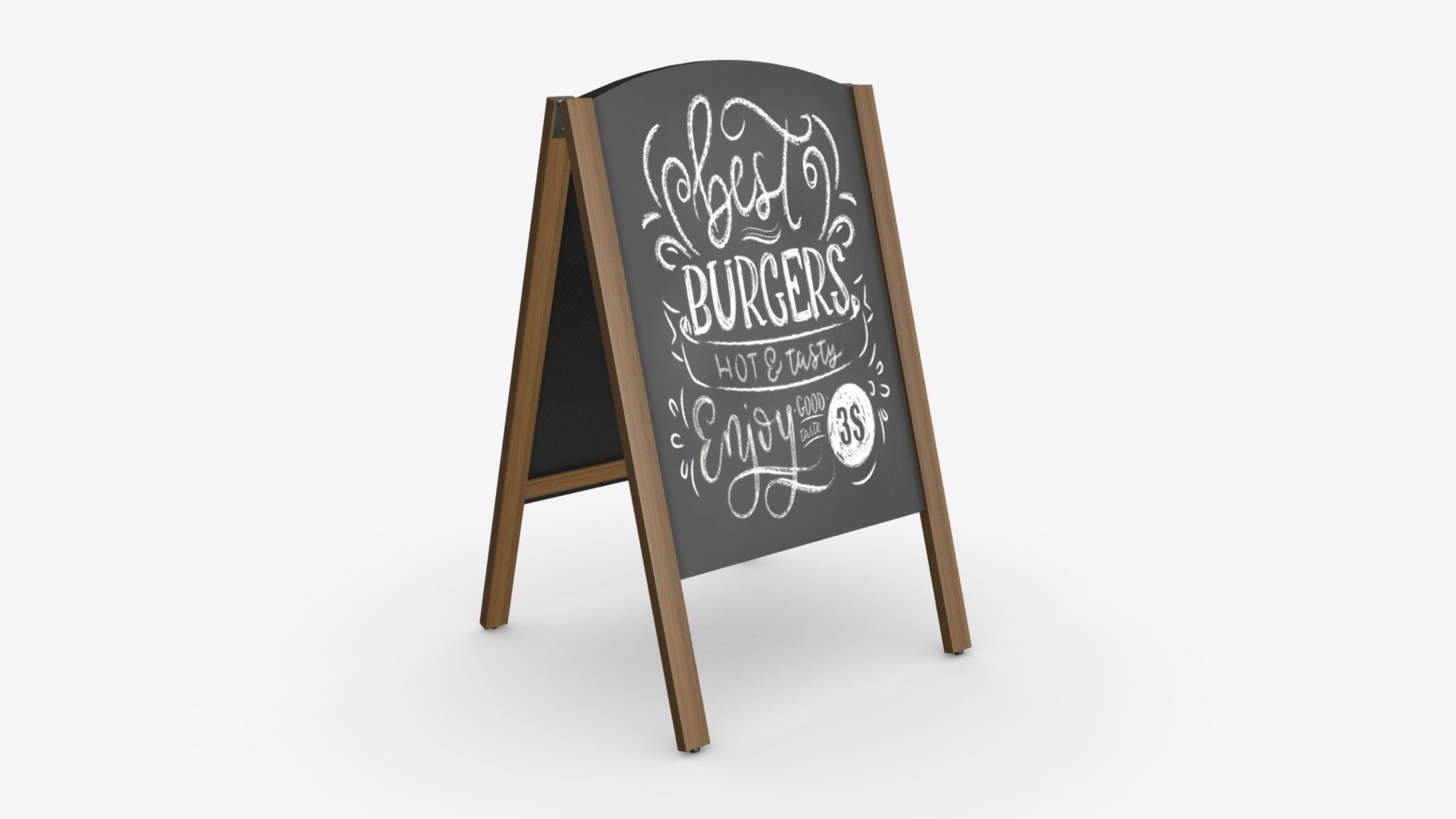 Sidewalk Chalkboard Sign - Buy Royalty Free 3D model by HQ3DMOD ...