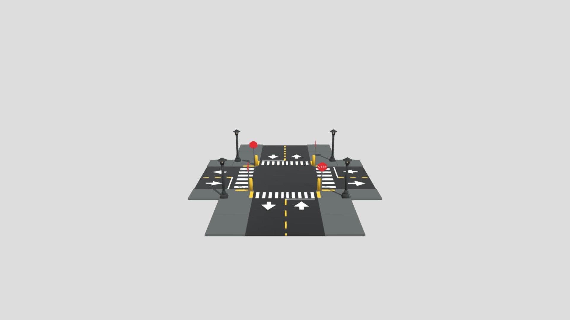 4 way stop - Download Free 3D model by Julian Ramos (@juliramo9704 ...