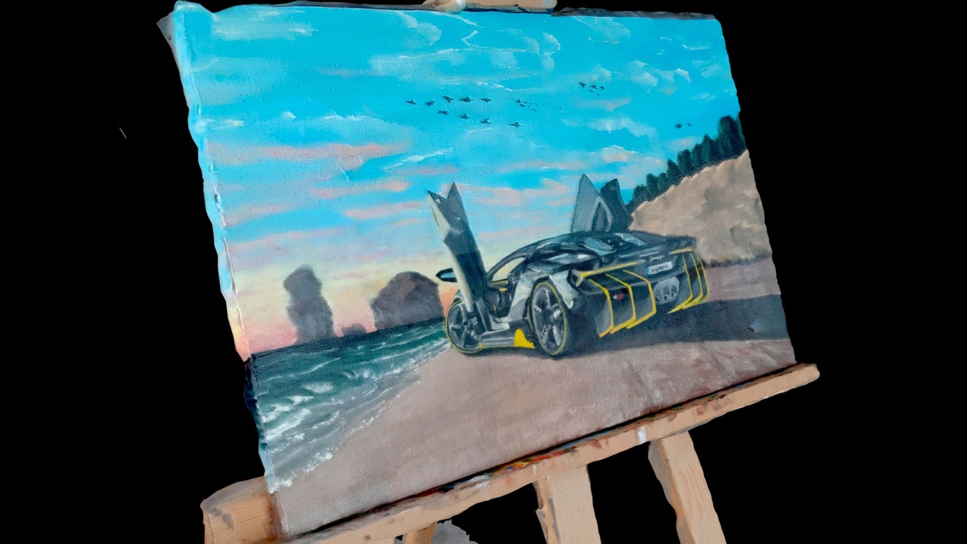 Canvas Painting - 3D model by artsydigitalartist (@artsy1064) [46488b9 ...